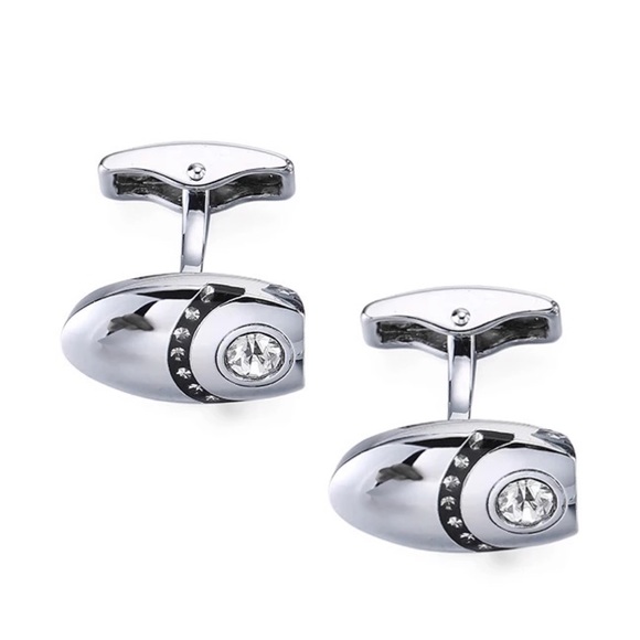 Accessories | Unique Silver Bullet Shape Crystal Cufflinks | Poshmark